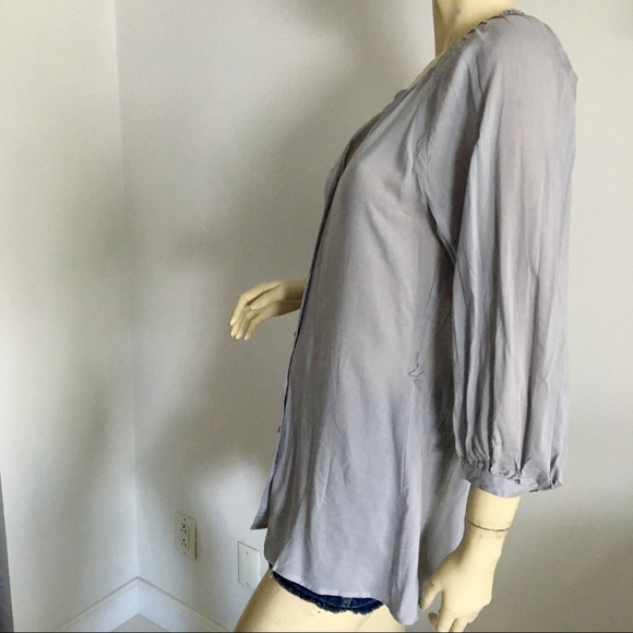 Spense | Tops | Nwt Spense Gray 34 Sleeve Button Down Blouse | Poshmark